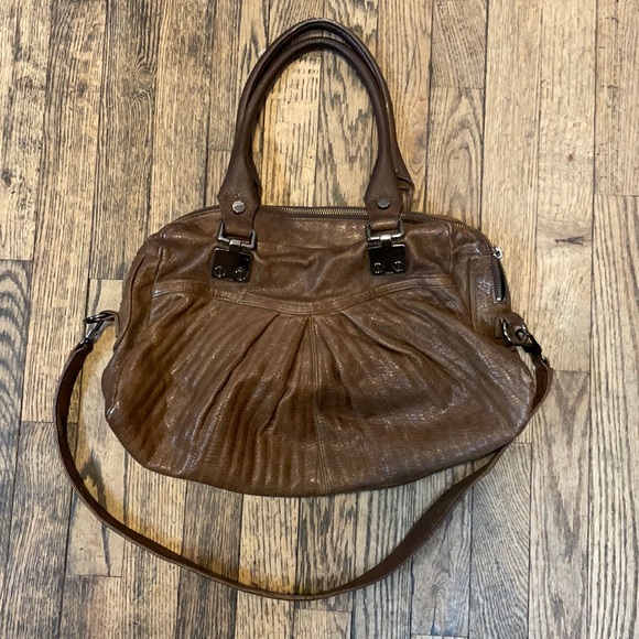 Treesje | Bags | Treesje Brown Leather Shoulder Bag | Poshmark
